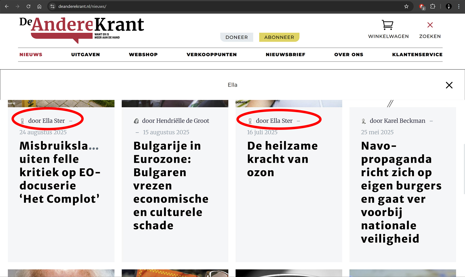 Wie is Ella Ster van De Andere Krant en waarom verdedigt zij het ...